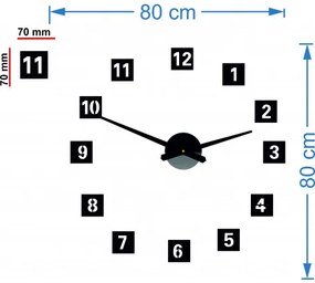 Velké nástěnné hodiny čtvercové I SENTOP 12P019