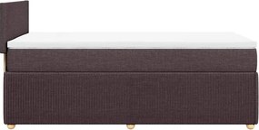 Box spring postel s matrací tmavě hnědá 90x200 cm textil 3287335