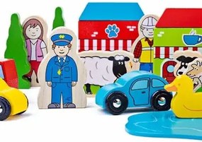 Bigjigs Rail Velká sada příslušenství dřevěné vláčkodráhy / od 3 let