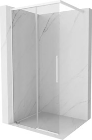 Mexen Rox, sprchová stěna 105 x 200 cm, 8mm čiré sklo, bílý profil, 8C2-105-003-20-00