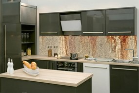 DIMEX | Fototapeta do kuchyně Výstřední textura zdi KI-260-151 | 260 x 60 cm | hnědá, šedá