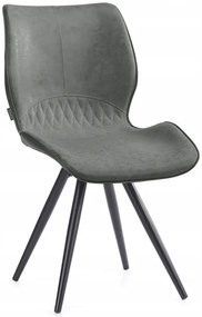 Čalouněná židle ekokůže,48,5x43,5x81,5cm,více barev Barva: Šedá