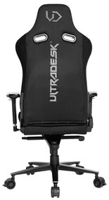 Herní křeslo Ultradesk Throne – kov, látka, černá, nosnost 150 kg