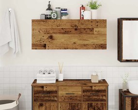 vidaXL Koupelnová nástěnná skříňka 100x25x40 cm kompozitní dřevo [860109] Barva: Betonová šedá