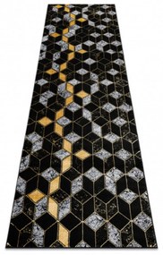 Kusový koberec Jón černý 2 atyp 80x250cm