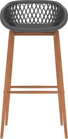 Barové židle 4 ks šedé 248166
