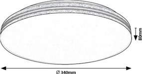 Rabalux Bílé stropní LED svítidlo Oscar2 kulaté 340mm 18W 71175