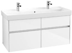 Villeroy & Boch Collaro - Umyvadlová skříňka, 1154x546x444 mm, 4 zásuvky, Glossy White C01200DH