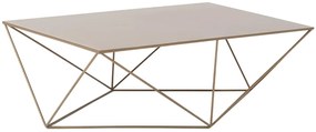 OnaDnes -20% Nordic Design Zlatý kovový konferenční stolek Deryl 140 x 80 cm