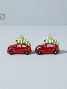 Sinsay - Vánoční baňky ve tvaru aut 2 pack - vícebarevná