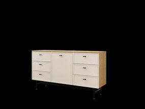 Komoda ELORA 6 1D6S Kombinace barev: Jarní Dub/Makadamia