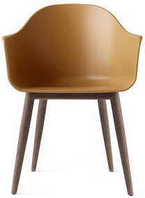 Výprodej Menu designové židle Harbour Dining Chair (sedák khaki/ podnož dub tmavě mořený)