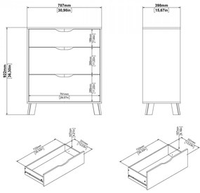 Tvilum Komoda Iker 703 jackson hickory/bílá