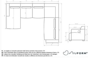 Světle zelená rohová pohovka (pravý roh) Flex Felix – Miuform