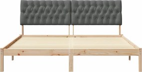 Rám postele s čalouněným čelem s čelo Hnědá 180 x 200 cm 3394384