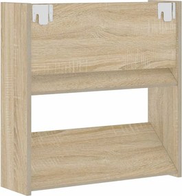 botník, závěsný, 2 patra, kompozitní dřevo, 60x60x18 cm, dub sonoma, Dekorino BB20260030