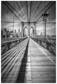 Plakát, Obraz - Melanie Viola - NEW YORK CITY Brooklyn Bridge