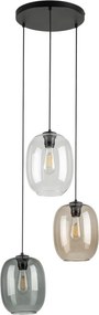 TK Lighting Černý závěsný lustr Elio pro žárovku 3x E27 TK5973