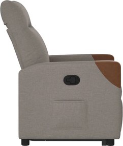 Zvedací polohovací křeslo taupe textil 3324011