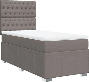 Box spring postel s matrací taupe 100 x 200 cm textil 3293890