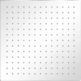 Dešťová sprchová hlavice nerezová ocel 30 x 30 cm čtvercová 142161