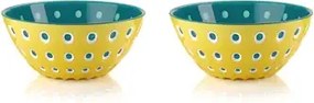 Guzzini LE MURRINE žlutá, bílá, tyrkysová / Sada misek / 2 ks / O 12,5