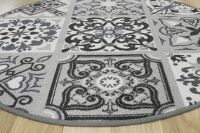 Protiskluzový koberec Patchwork šedý