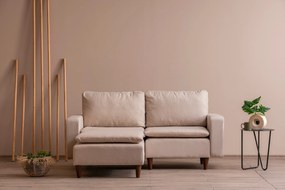 Hanah Home Rohová pohovka LUNGO MINI krémová