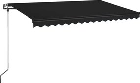 Automatická zatahovací markýza 400 x 350 cm antracitová 3069189