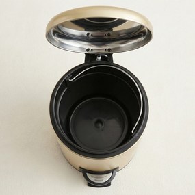 Koupelnový zlatý koš STEG s pomalým zavíráním, vyjímatelná nádoba, 3 l
