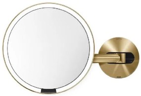 Simplehuman Kosmetická zrcadla - Kosmetické nástěnné zrcátko se sensorem, mosaz ST3032