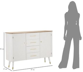 Designová komoda Gerlinde 117 cm bílá