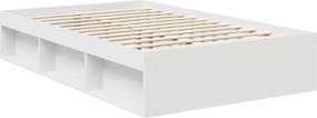 Rám postele s čelo Bílá 120 x 190 cm Kompozitní dřevo 3407895