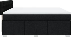 Box spring postel s matrací černá 180x200 cm textil 3289456