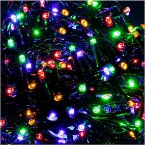LED světelný řetěz - 25,5m, 300LED, IP44, multicolor