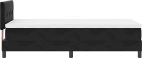 Postel s boxspringem s čelo Černá 100 x 200 cm samet 3339154