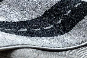 Dywany Łuszczów, Dětský kusový koberec Fun Track grey, 80x150, šedá, dětský pokoj