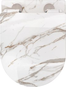 Rea Carlos Slim Lava Shiny, závěsná WC mísa Rimless 49,5x37x35,5 cm, imitace kamene, REA-C0536