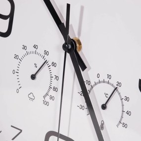 Nástěnné hodiny s funkcí meteorologické stanice, Ø 30,5 cm