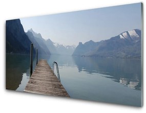 Plexisklo-obraz Molo Jezero Hory Krajina 140x70 cm
