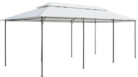 vidaXL Marketos Zahradní altán se závěsy 600 x 298 x 270 cm bílý 180 g/m²