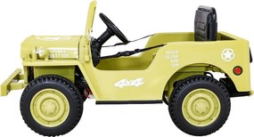 Ramiz Retro vojenské auto pro děti béžové + pohon 4x4