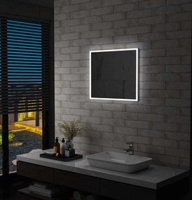 vidaXL Koupelnové nástěnné zrcadlo s LED osvětlením 60 x 50 cm [144726]