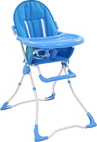 vidaXL Dětská jídelní židlička modro-bílá [10183] Barva: Šedá
