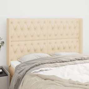 Čelo Postele Typu Ušák Krémové Textil Krémová - 103 x 16 x 78/88 cm