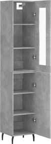 Skříň highboard betonově šedá 34,5x34x180 cm kompozitní dřevo 3199189
