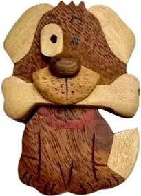 2Kids Toys Dřevěná magnetka velká Pes s kostí