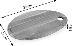TESCOMA Servírovací a krájecí deska oválná FEELWOOD 32 x 21 cm