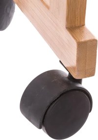 Koupelnový regál na kolečkách BAMBOO, 3 úložné police