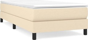 Rám postele s boxspringem krémově 90x190 cm textil 3120481